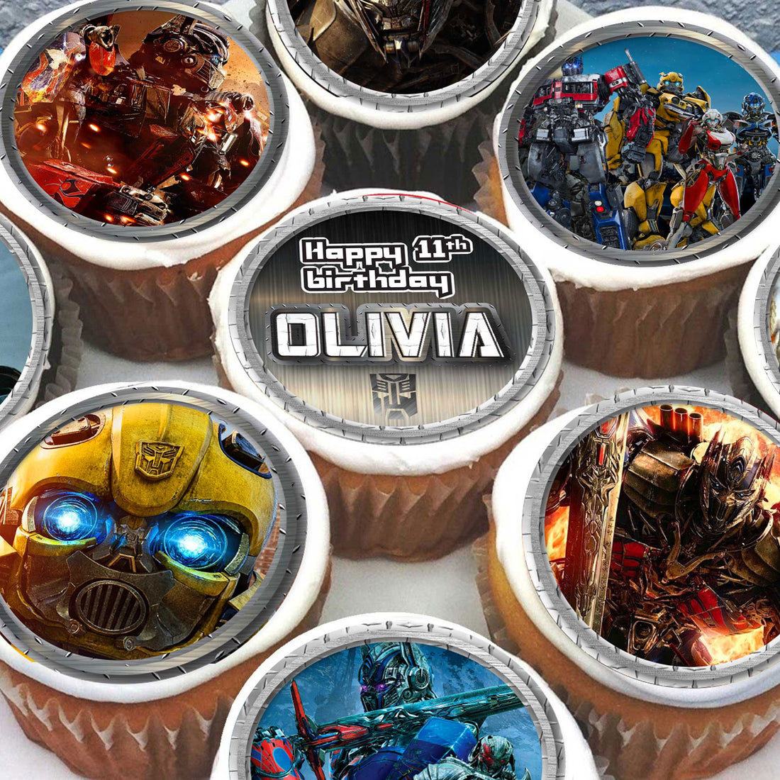 24 Transformers Edible Cupcake Toppers - Precut on Wafer Paper, Sugar ...