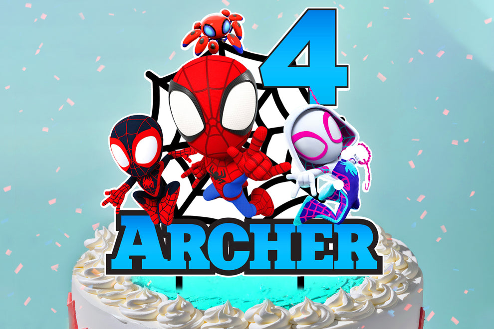 Personalised 3D Printed Spidey Cake Topper - Ideal for Spidey-Themed B ...