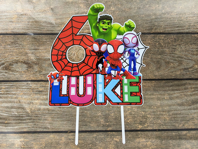 Personalised 3D Printed Spidey Cake Topper - Ideal for Spidey-Themed B ...