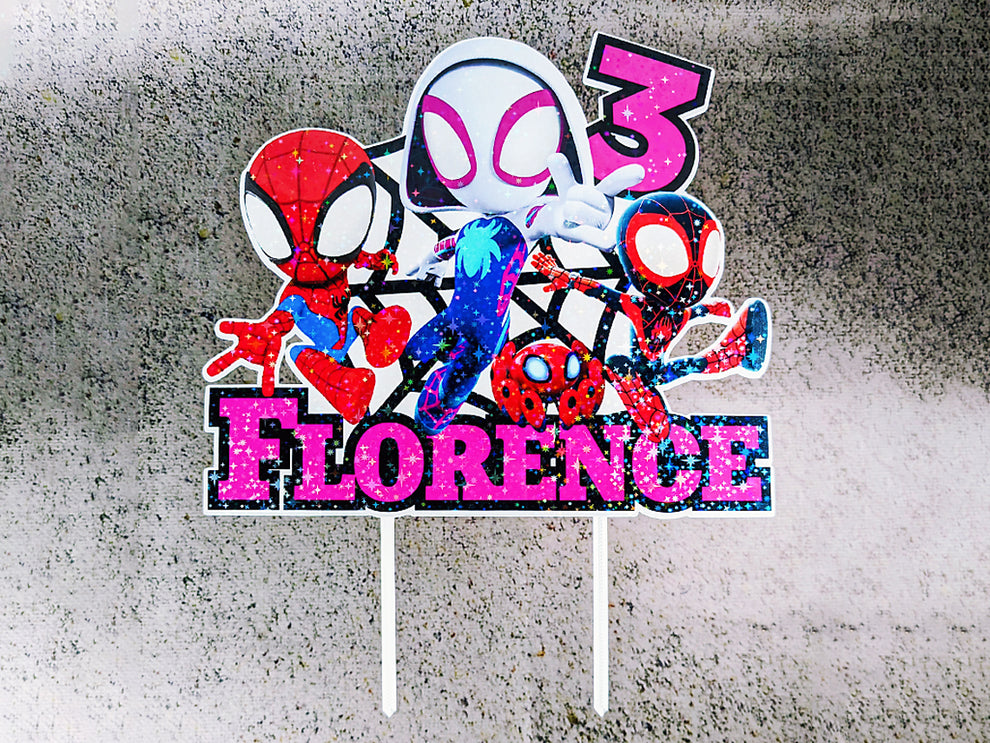 Personalised 3D Printed Spidey Cake Topper - Ideal for Spidey-Themed B ...
