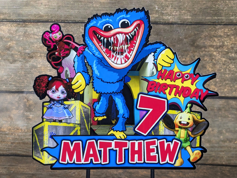 Personalized 3D Printed Huggy Wuggy Cake Topper - Perfect for Huggy Wu ...