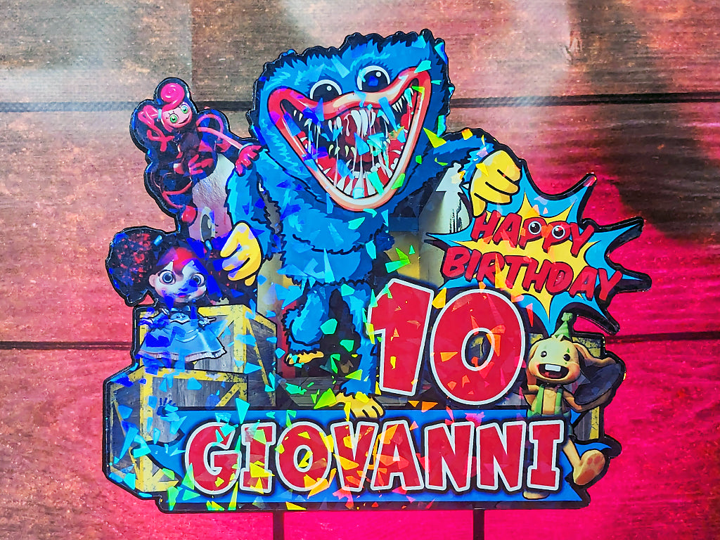 Personalized 3D Printed Huggy Wuggy Cake Topper - Perfect for Huggy Wu ...