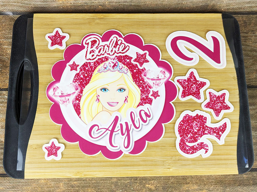 Set of 7 Barbie Edible Cake Toppers - Precut on Wafer Paper, Sugar She ...