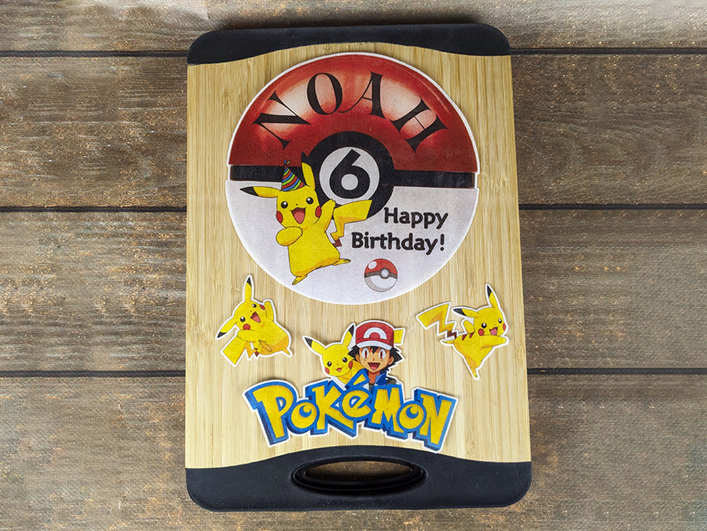 Set of 4 Pikachu Pokemon Edible Cake Toppers - Wafer Paper, Sugar Shee ...