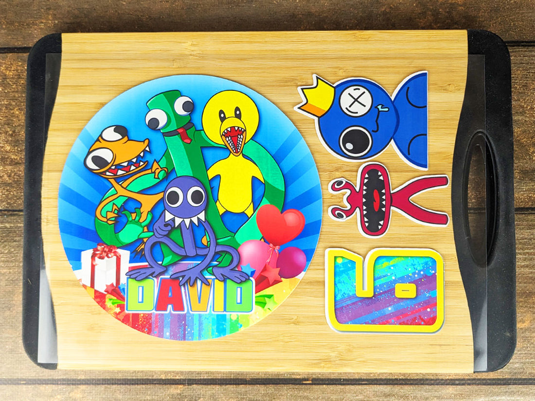 Set of 4 Rainbow Friends Edible Cake Toppers - Precut on Wafer Paper ...