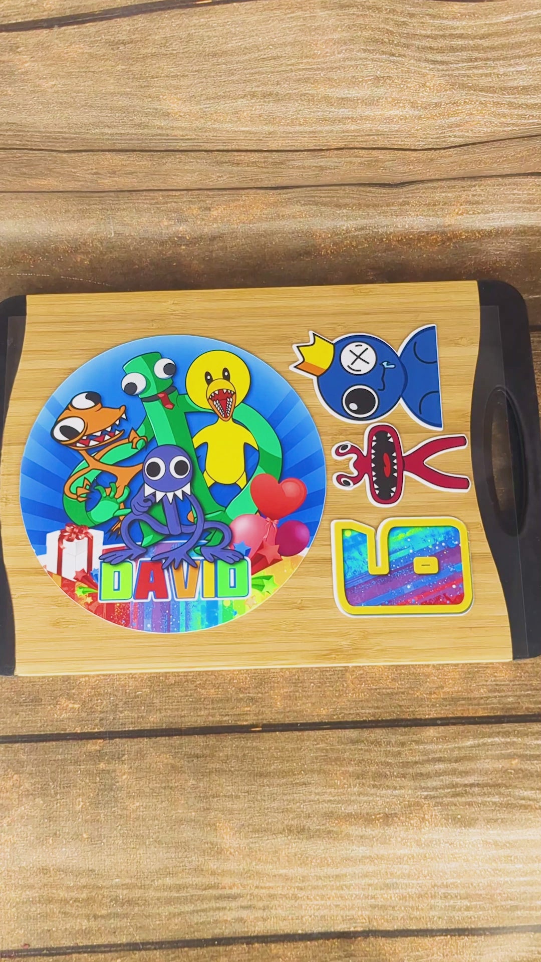 Set of 4 Rainbow Friends Edible Cake Toppers - Precut on Wafer Paper ...