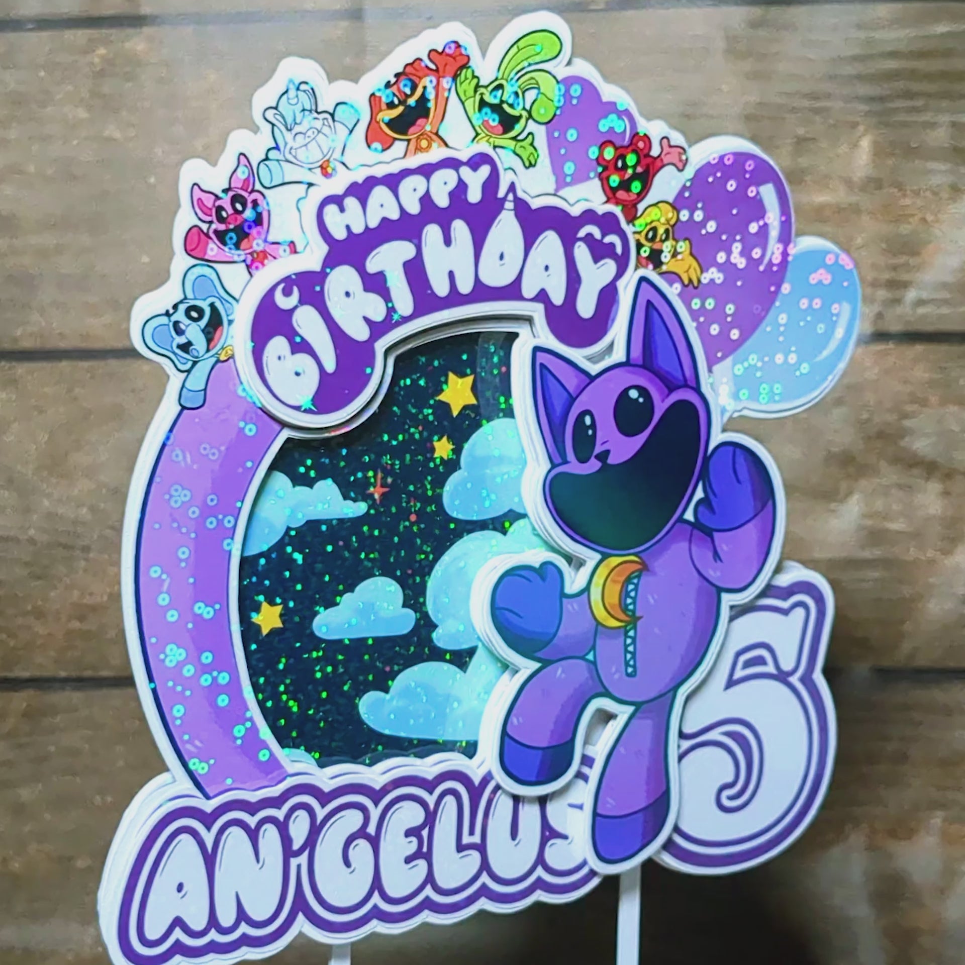 Personalized CatNap Cake Topper - The Perfect Addition to Your CatNap ...