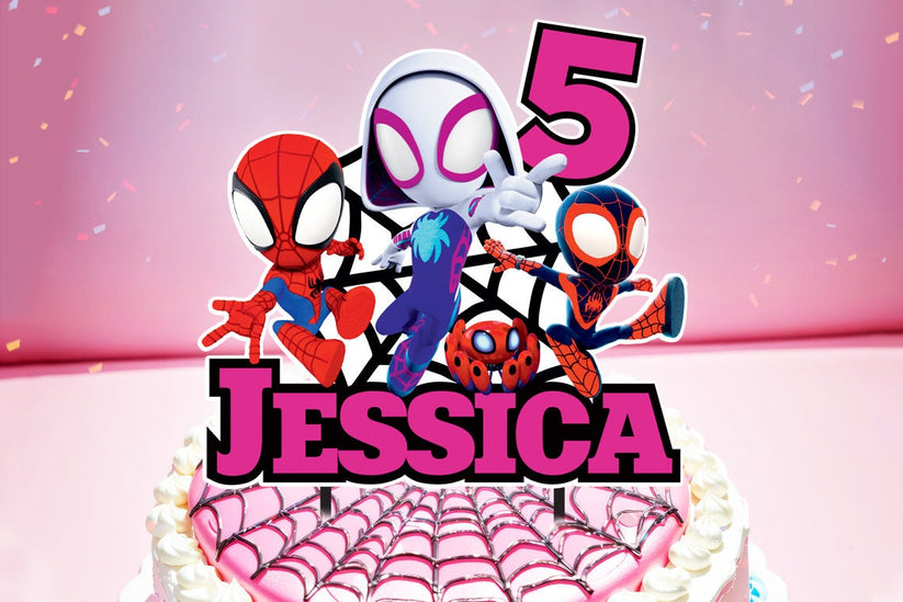 Personalised 3D Printed Spidey Cake Topper - Ideal for Spidey-Themed B ...
