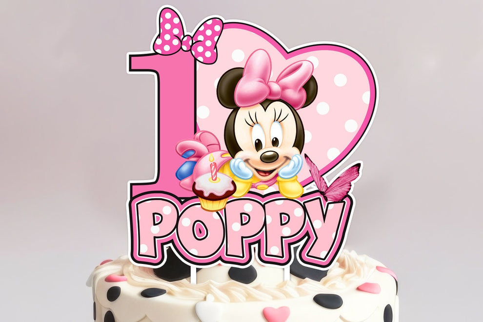 Customized Minnie Mouse Cake Topper - An Ideal Addition for Your Minni ...